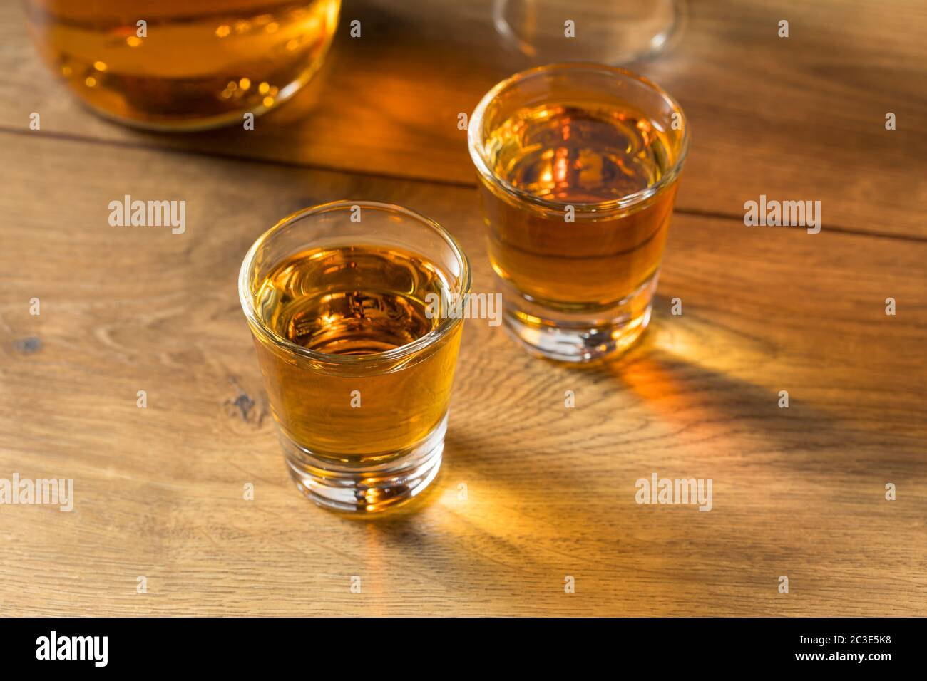 Boozy Alcoholic Rum Shots Ready to Drink Stock Photo - Alamy