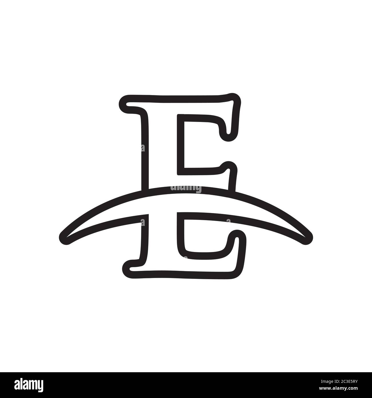 letter E icon symbol design vector isolated on white background Stock ...