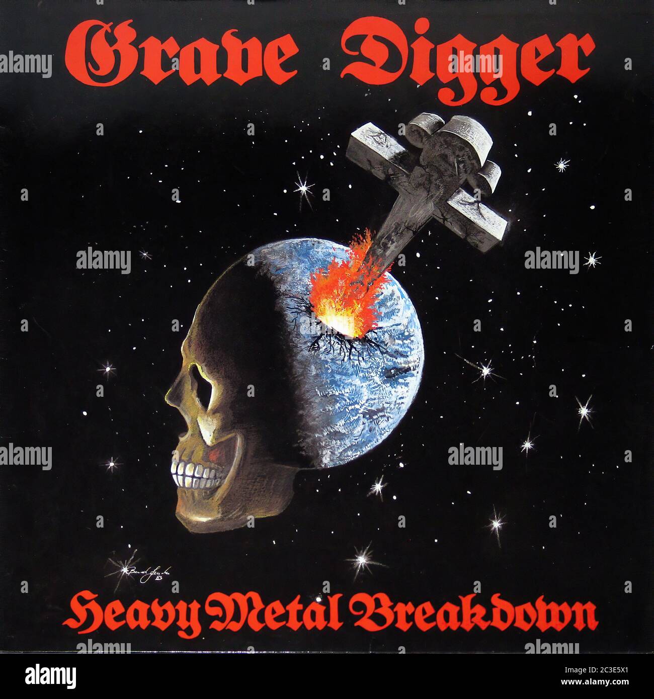 Grave Digger Heavy Metal Breakdown - Vintage 12'' vinyl LP Cover Stock ...