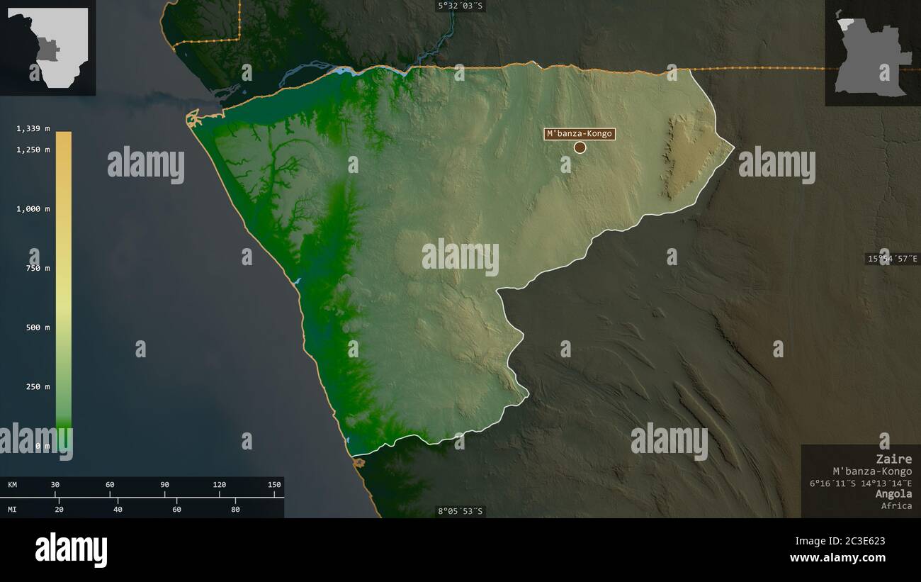Angola Zaire Border Map High Resolution Stock Photography and Images ...