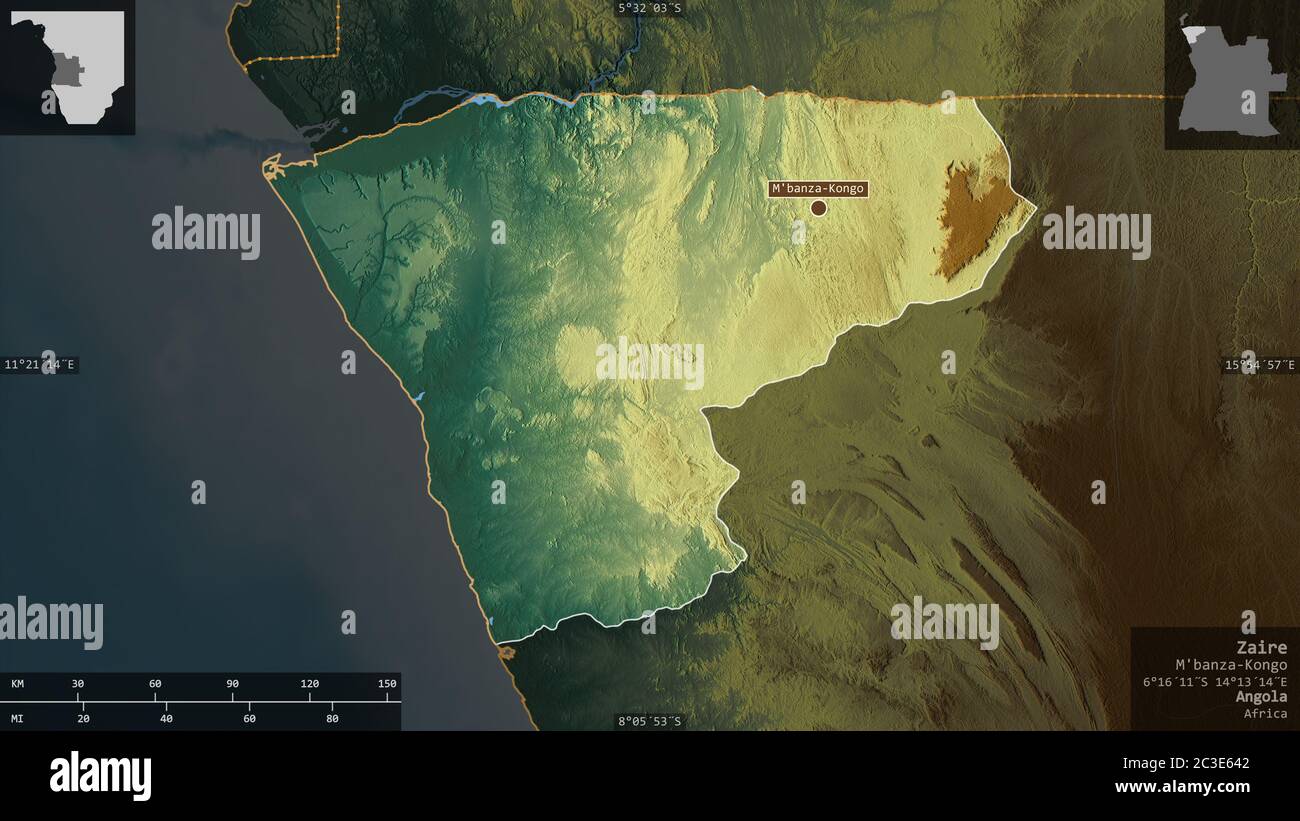 Angola zaire border map hi-res stock photography and images - Alamy