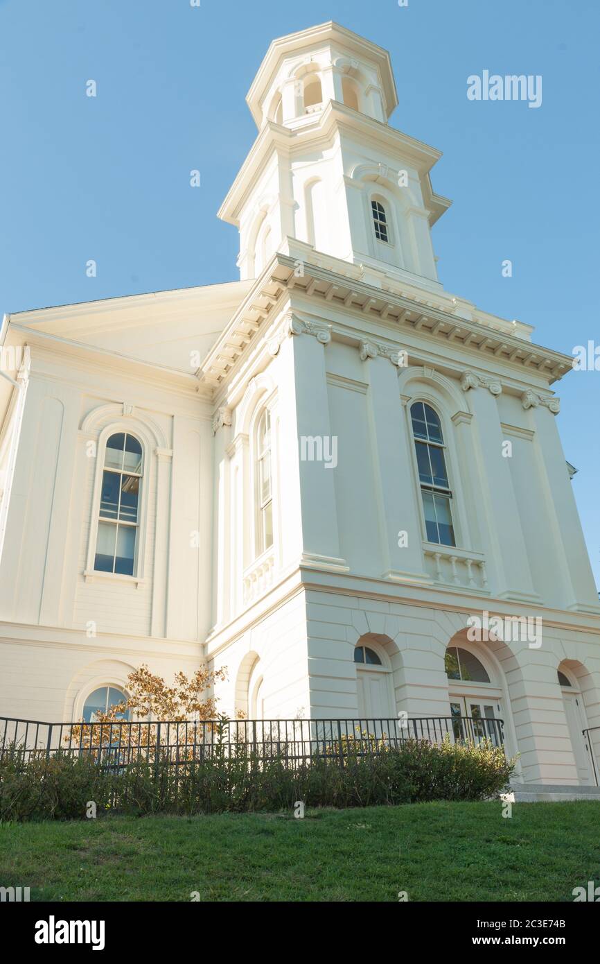 Classical style library building in Provincetown, Cape Cod USA Stock ...