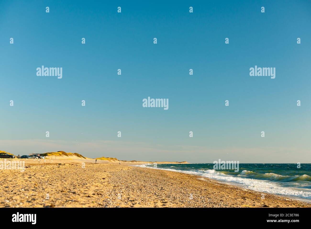 Wide and expansive coastal beach on National Seashore Herring Beach ...