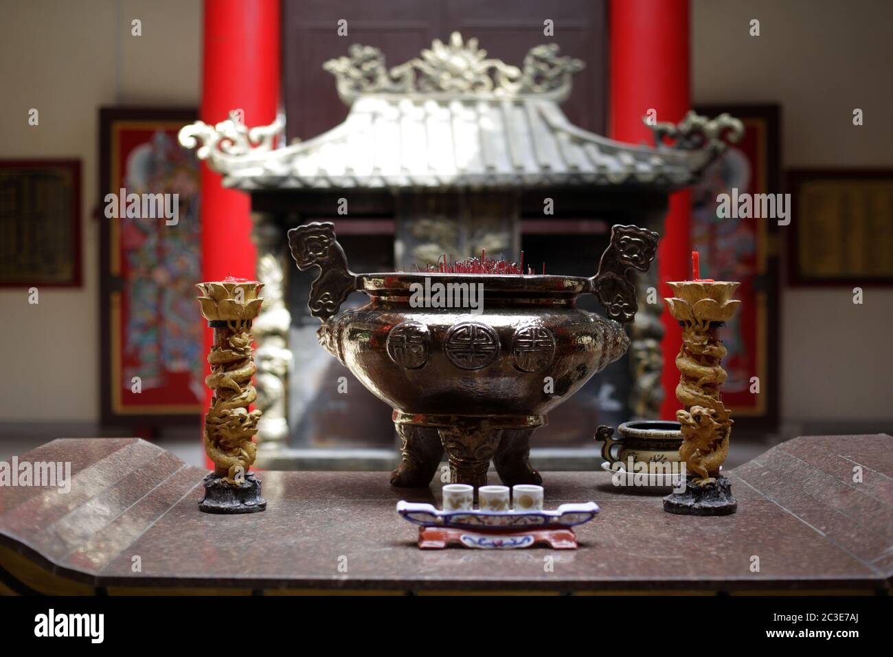 Incense burning inside temple hi-res stock photography and images - Alamy