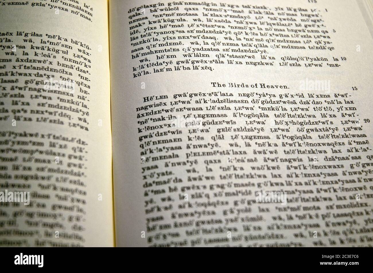 A page from a book entitled "Bella Bella Tales," transliterated ...