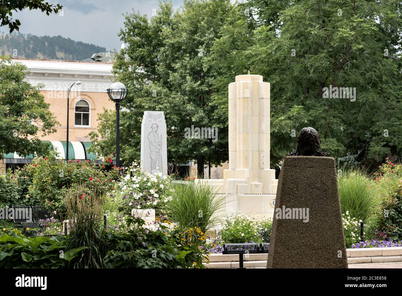 Public art decorates the downtown historic shopping and restaurant ...