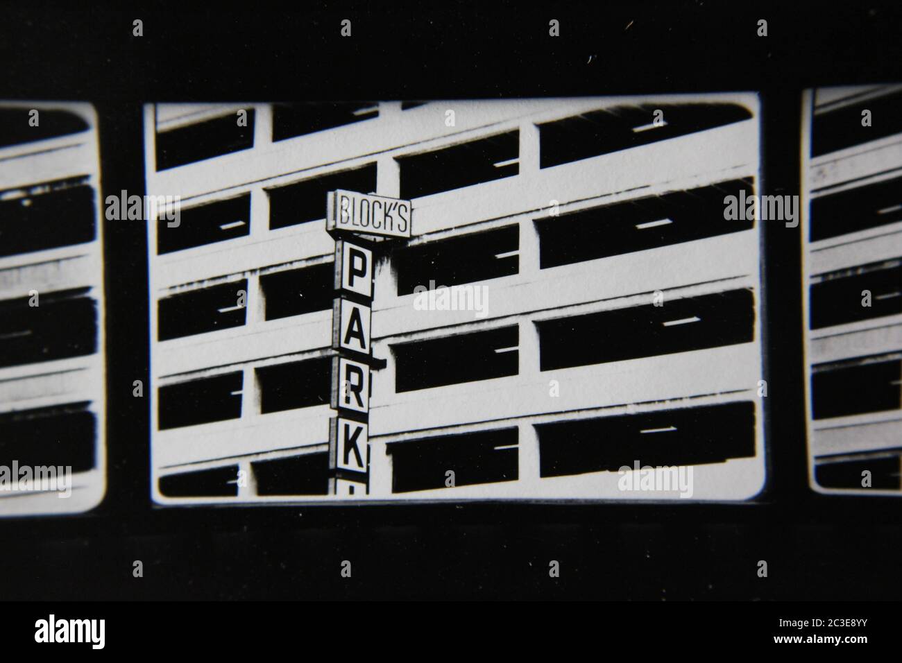 Fine 70s vintage contact print black and white extreme photography of ...