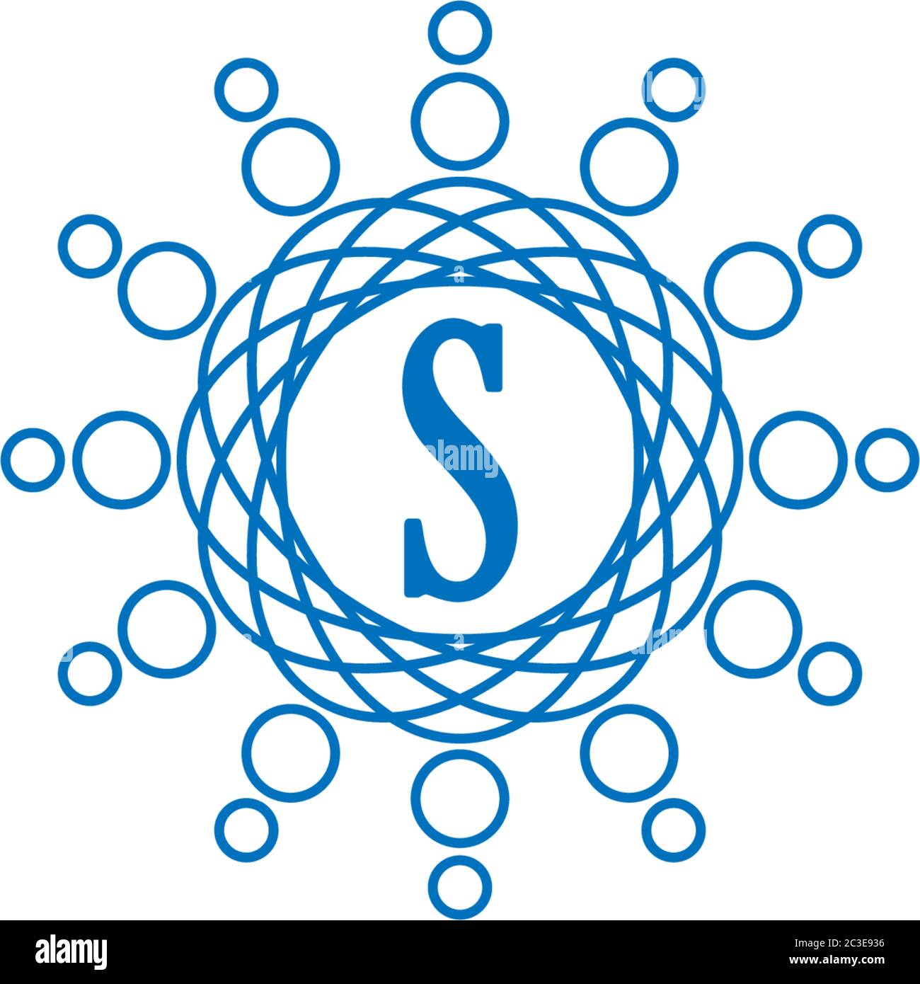 Letter S logotype in green color design concept illustration Stock ...