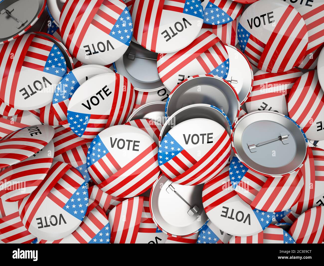 American vote buttons. USA Election 2020 Stock Photo - Alamy