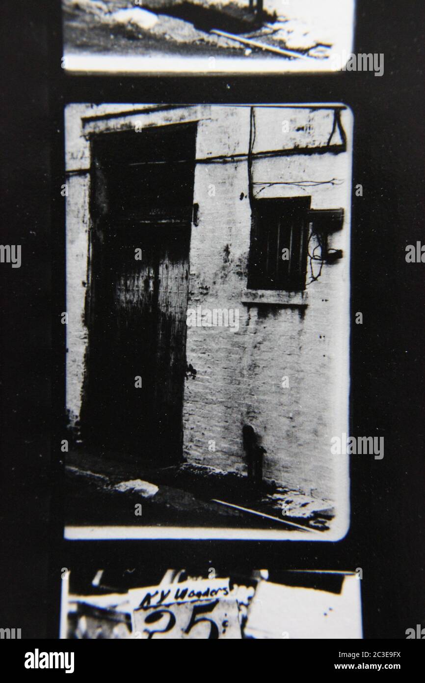 Fine 70s vintage contact print black and white extreme photography of a ...