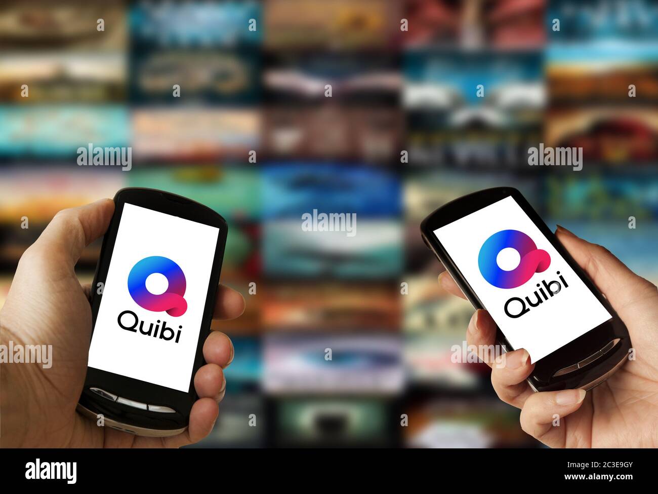 Quibi logo on mobile phone Stock Photo - Alamy