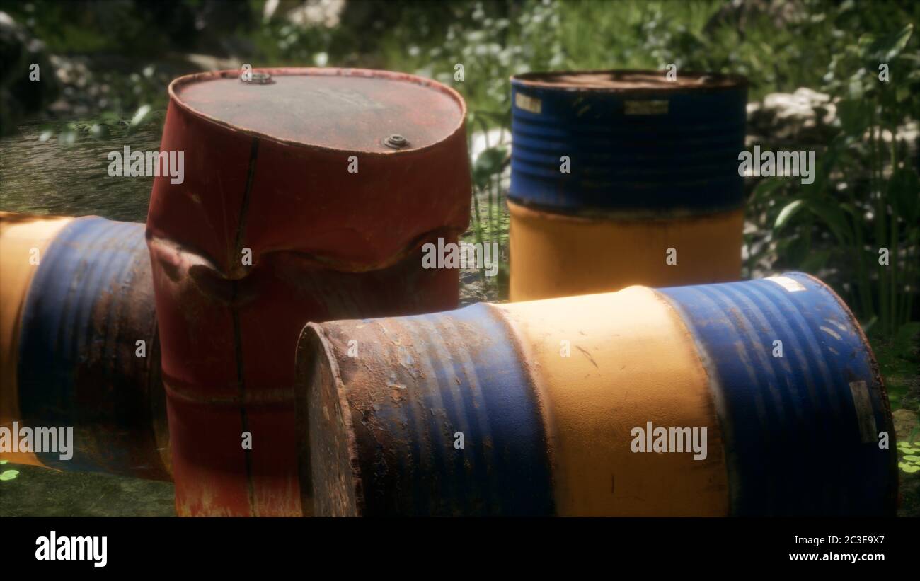 Oil drum forest hi-res stock photography and images - Alamy