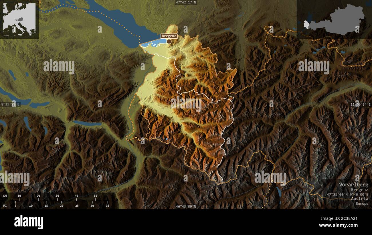 Bregenz area map hi-res stock photography and images - Alamy