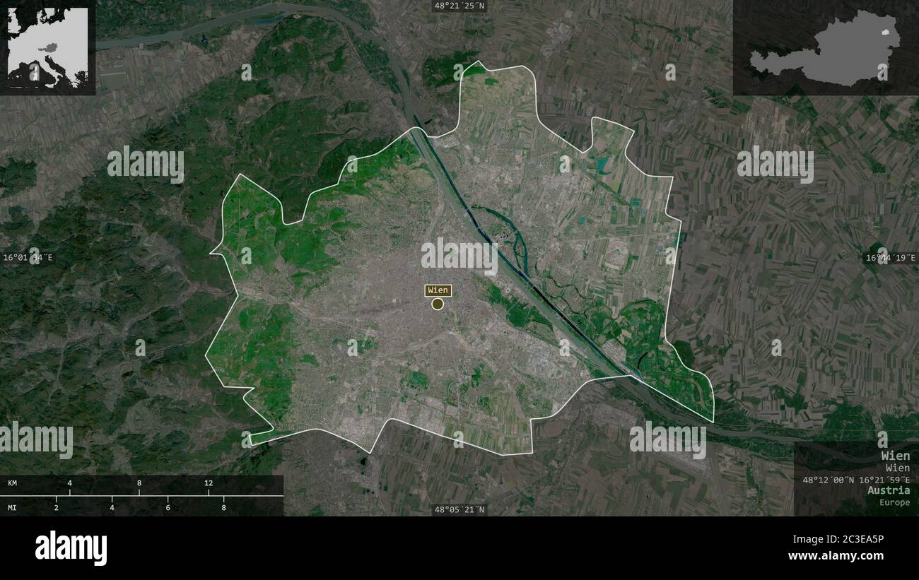Map vienna austria satellite view hi-res stock photography and images ...