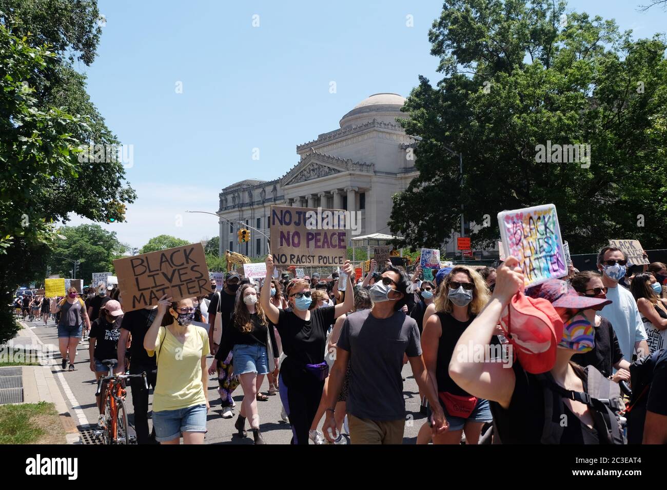 Juneteenth celebration and protest in Brooklyn NY june 19, 2020 Stock ...