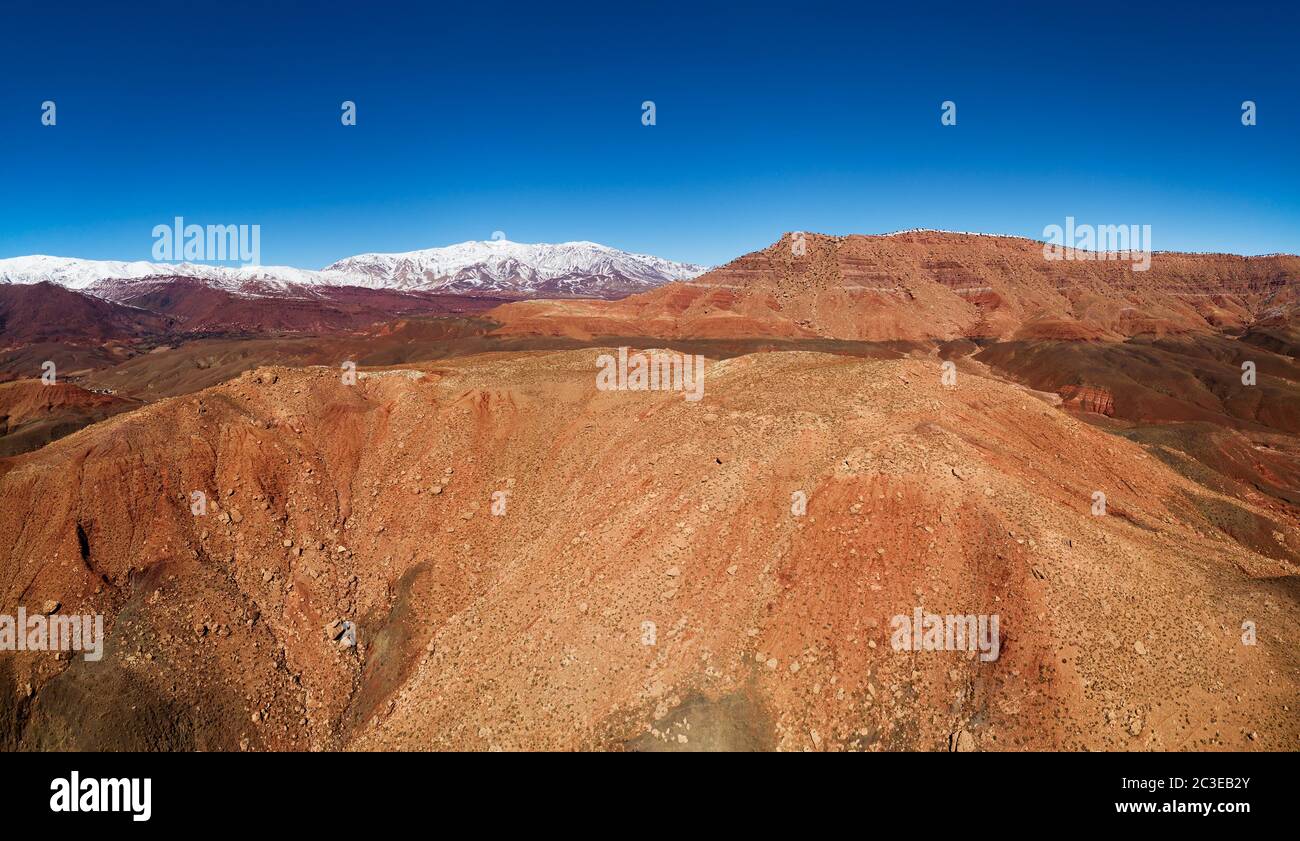 Aerial panorama of Atlas Mountains Stock Photo - Alamy