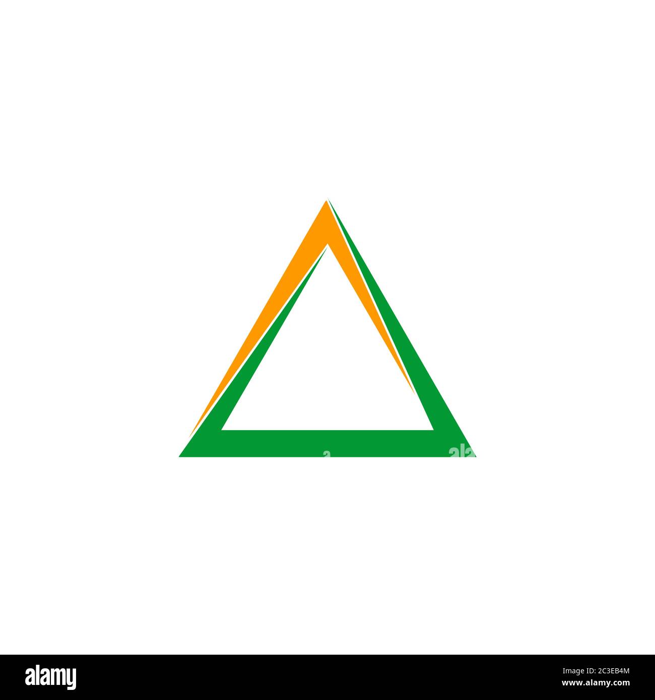 Triangle graphic logo template, isolated on white background Stock ...
