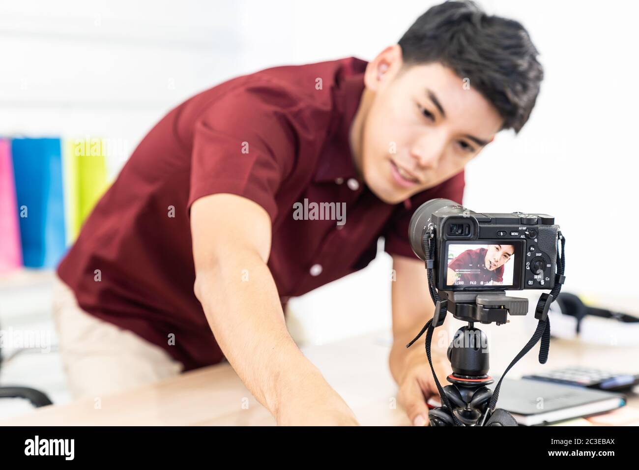 Interview camera set up hi-res stock photography and images - Alamy