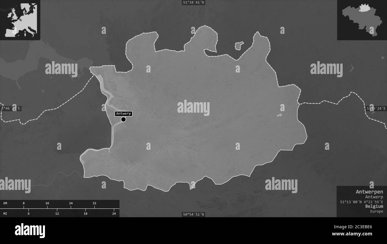 Antwerp area map hi-res stock photography and images - Alamy