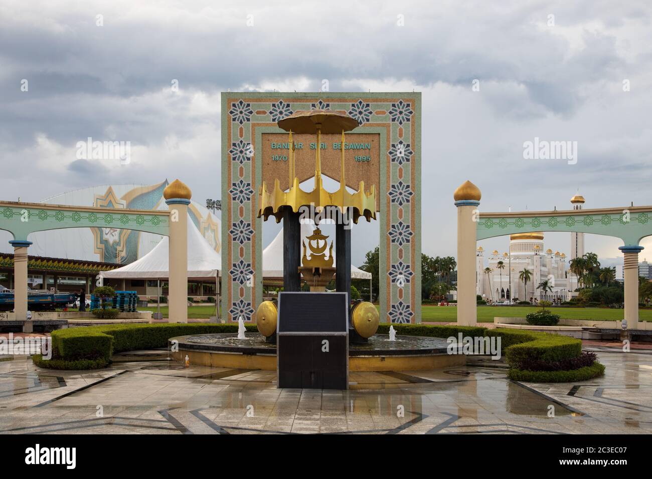 Bandar Seri Begawan Brunei Memorial To The Accession To The Throne On October 4 1967 At Taman
