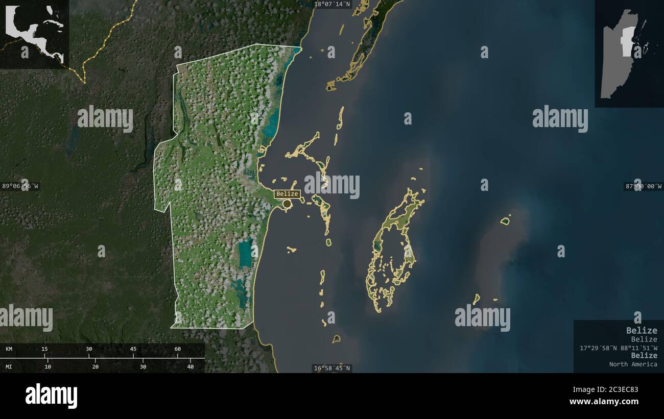 Map Satellite Geography Belize High Resolution Stock Photography and ...