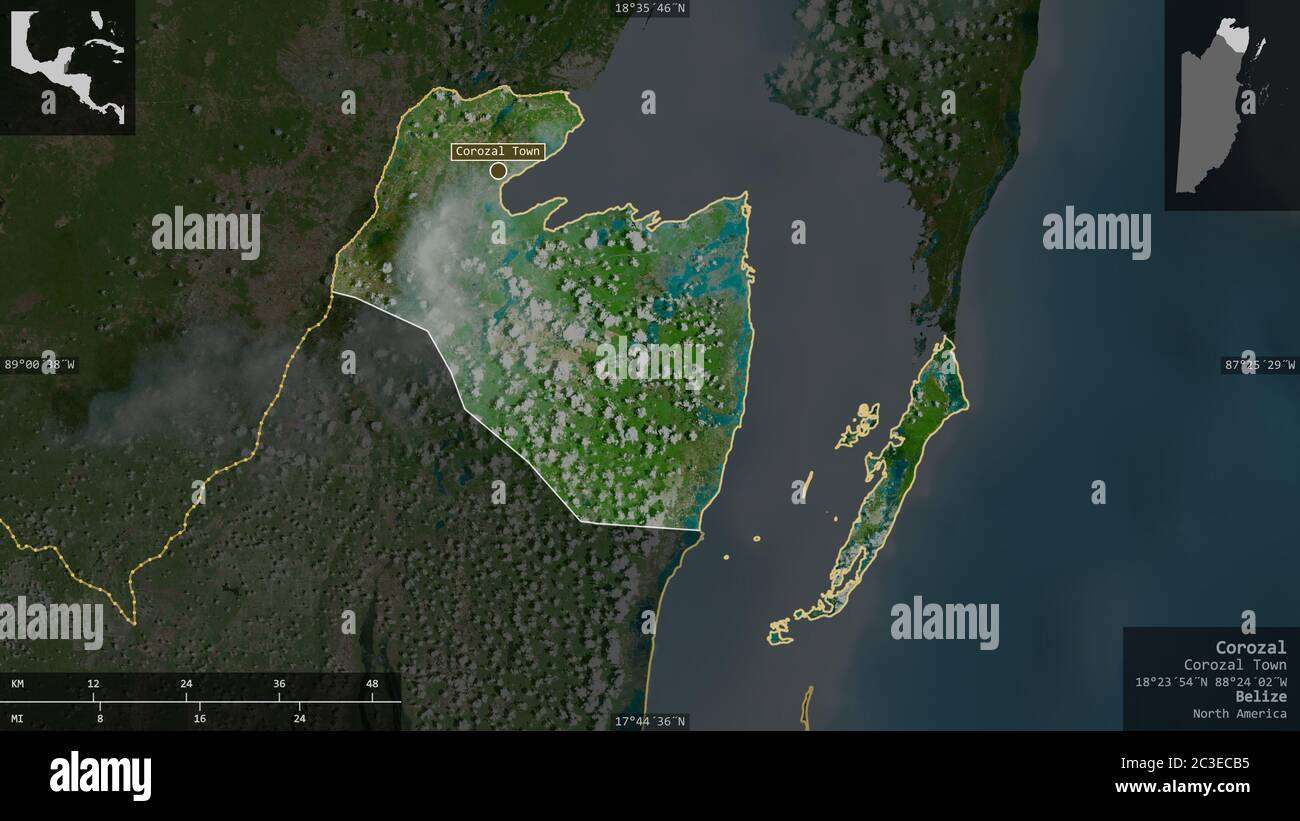 Corozal outline map hi-res stock photography and images - Alamy