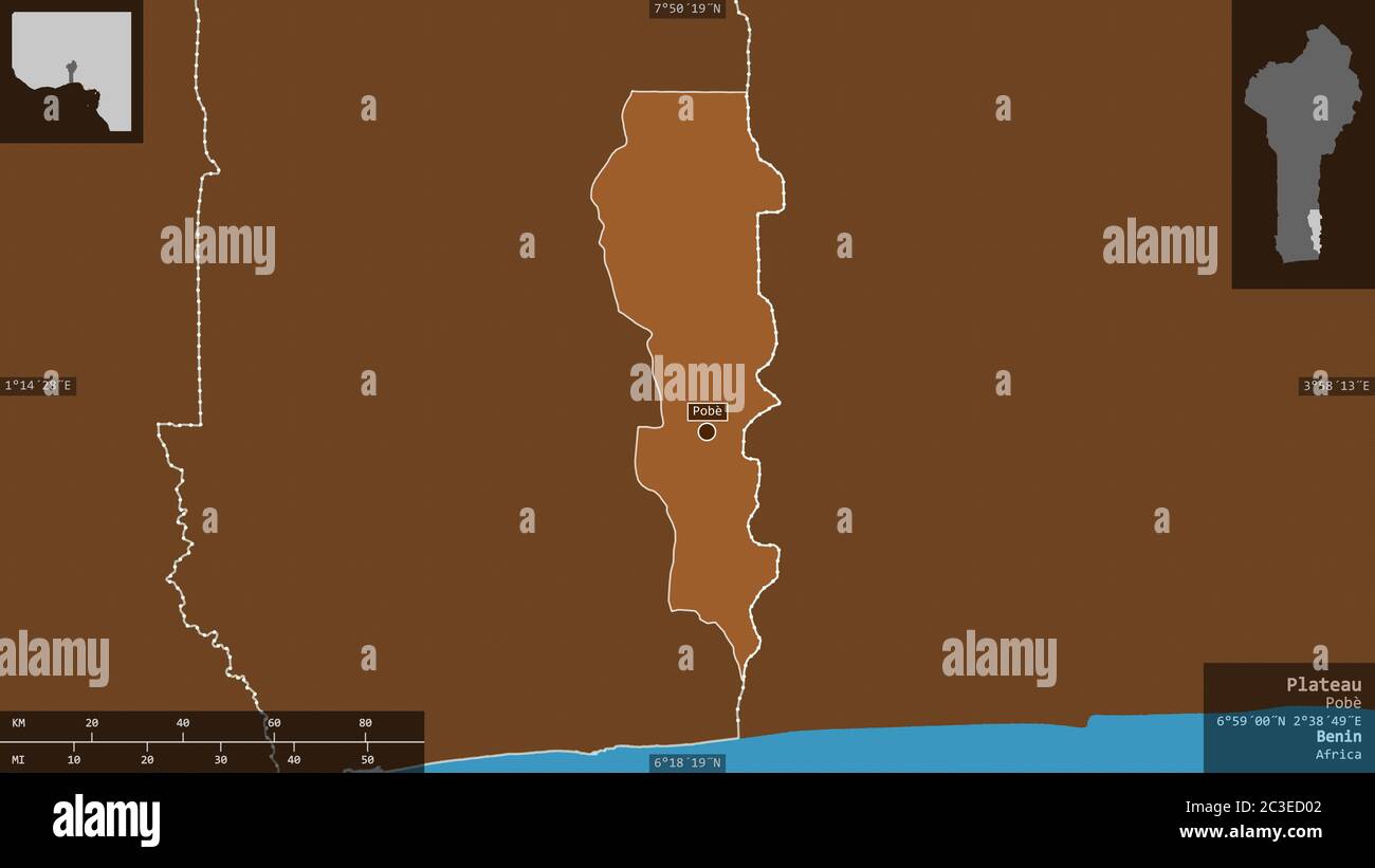 Benin map zoom border pattern hi-res stock photography and images - Alamy