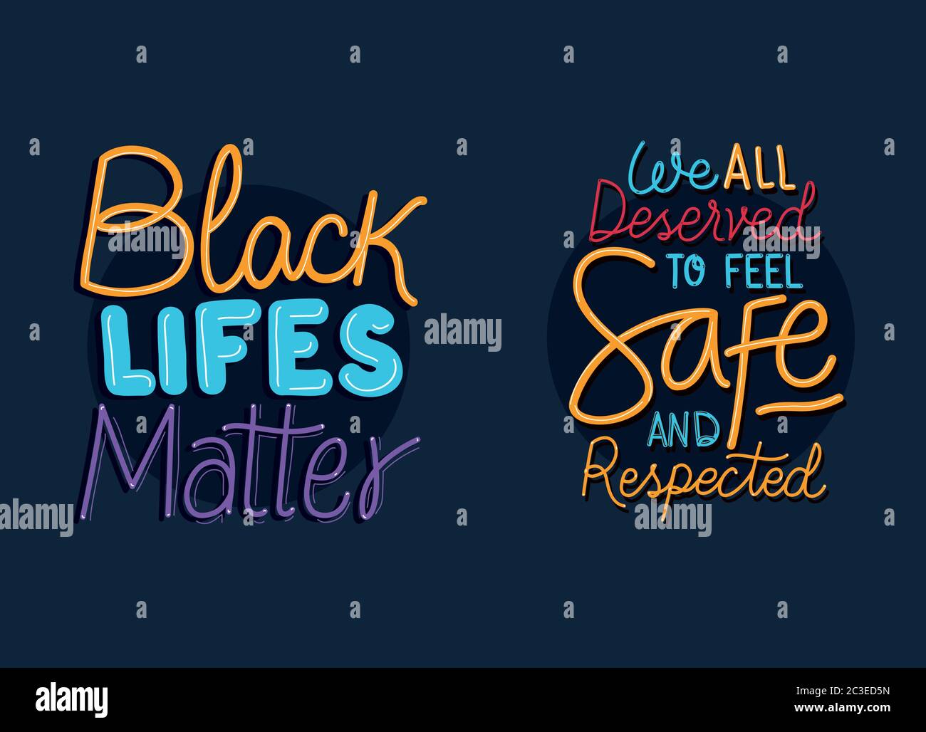 Black lives matter phrases design of Protest justice and racism theme ...