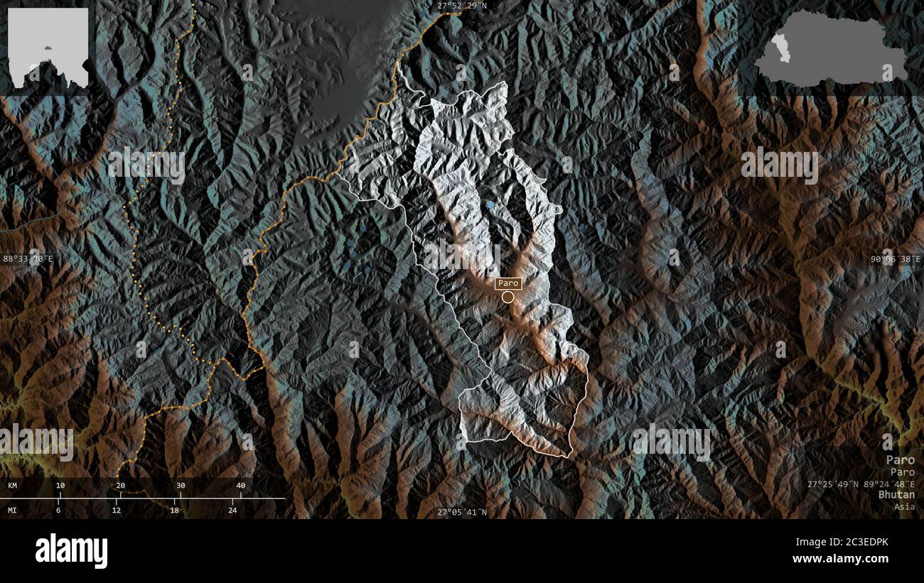 Paro bhutan district map outline hi-res stock photography and images ...