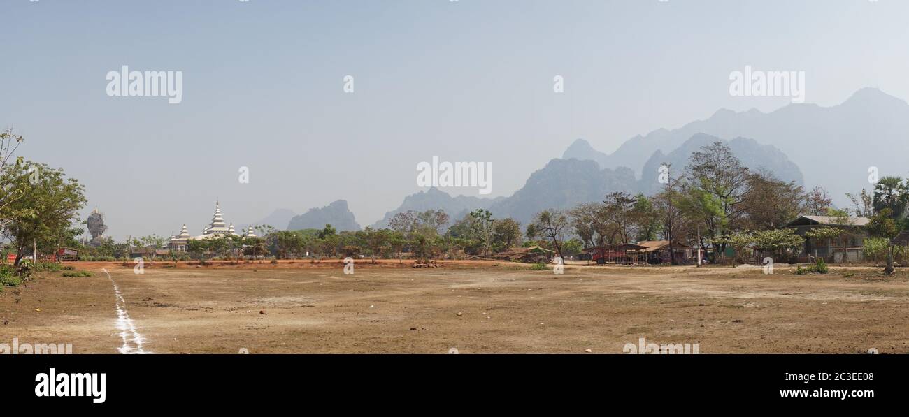 Mountain and Tree Landscape in Hpa-An in Myanmar Stock Photo - Alamy