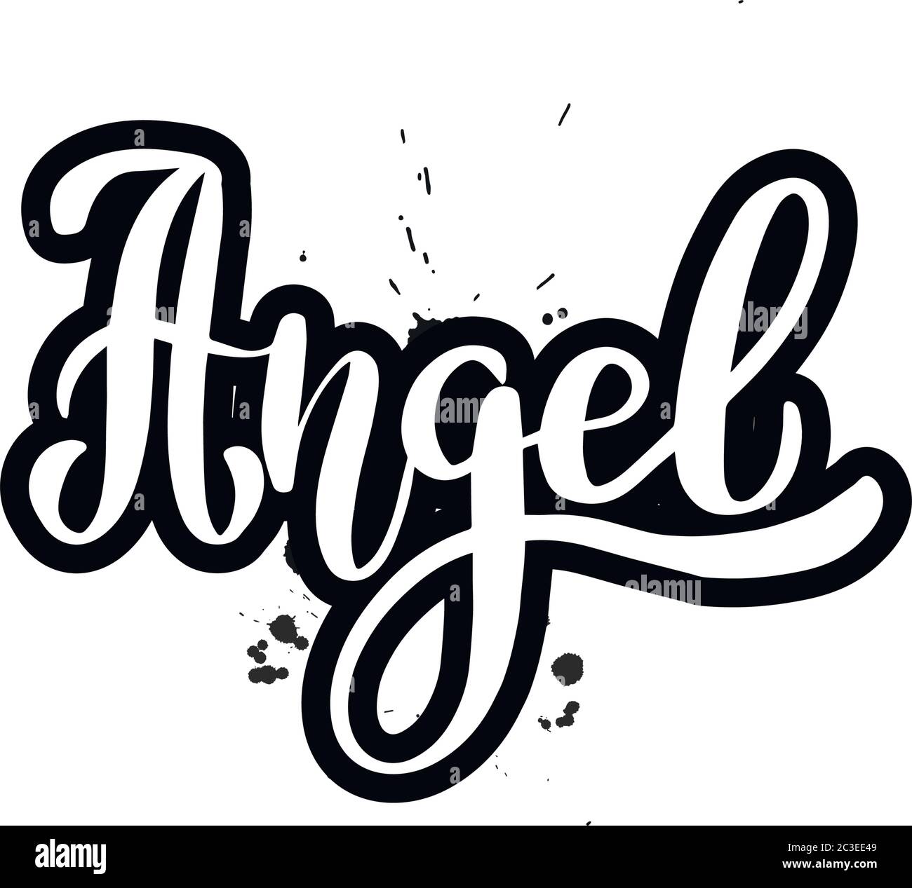 Angel handwritten lettering modern hi-res stock photography and images ...