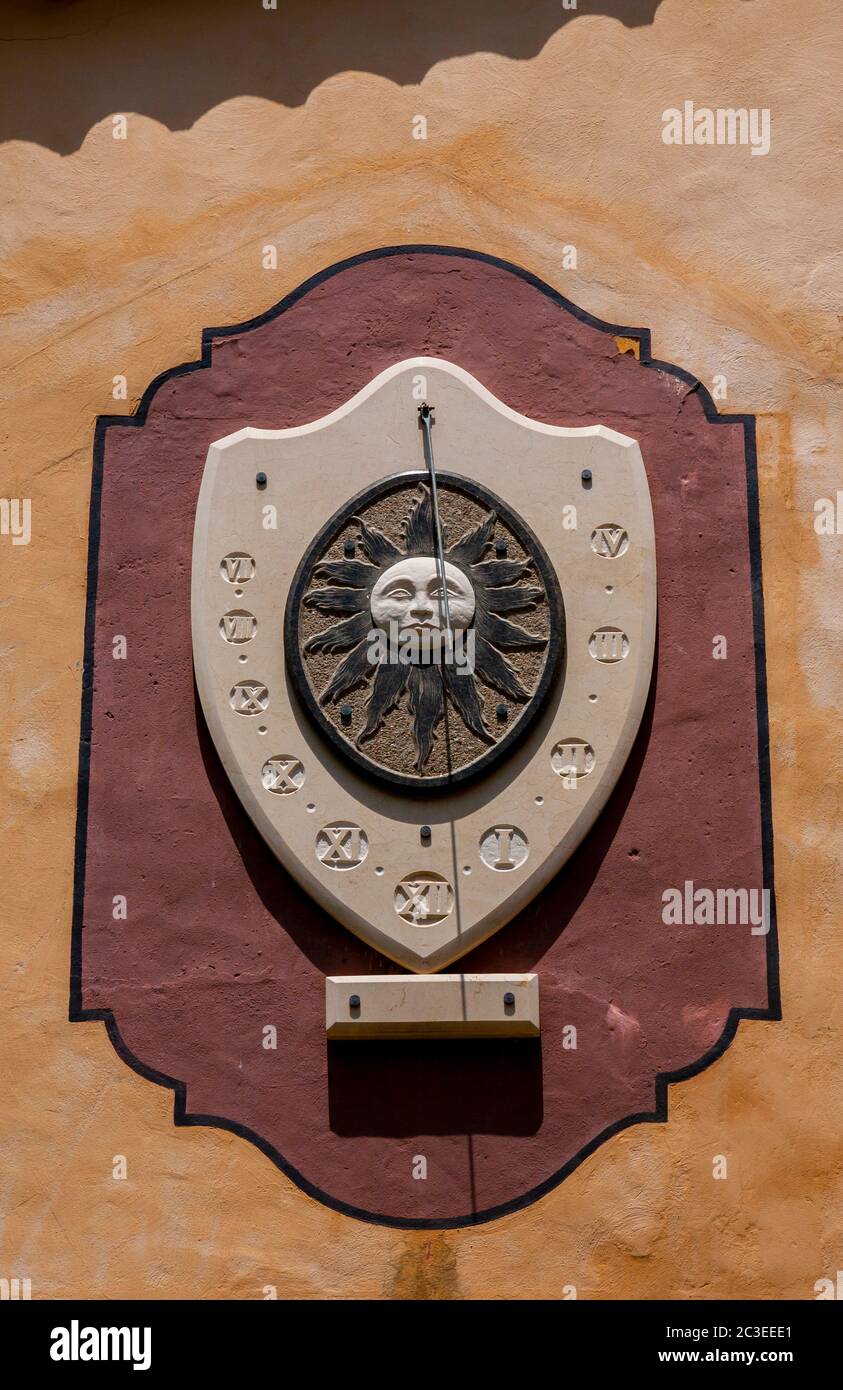 Sun Dial, La Granja de Esporles, Mallorca, Spain Stock Photo - Alamy
