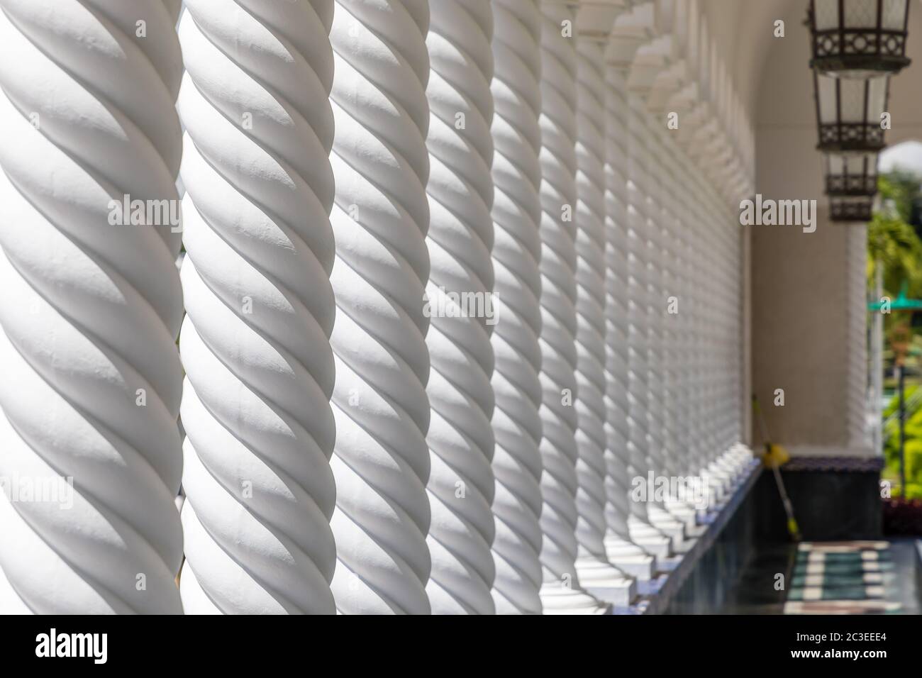 Bandar Seri Begawan, Brunei: Ablution pool and colonnades of the Masjid ...