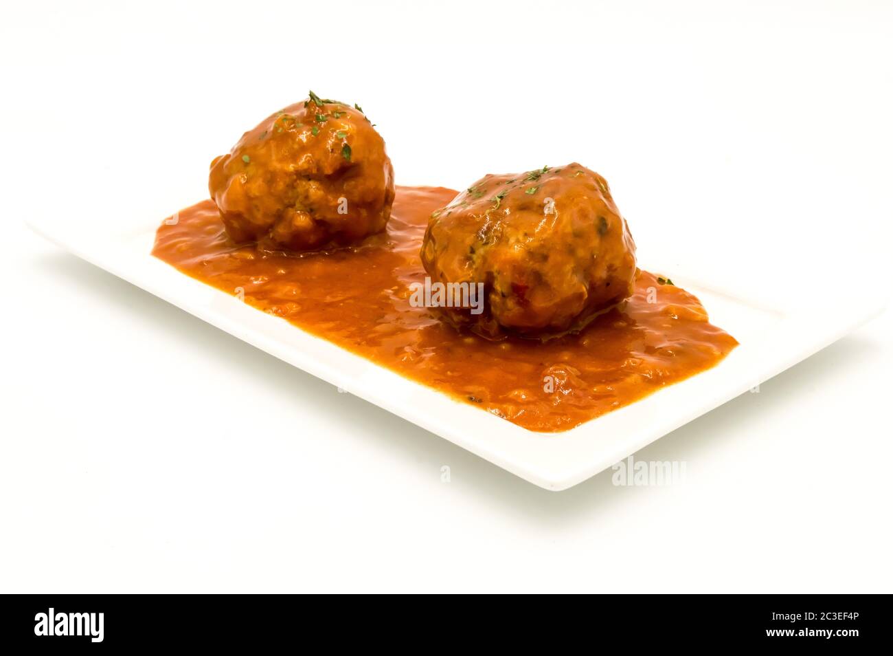 Meatballs on white background hi-res stock photography and images - Alamy