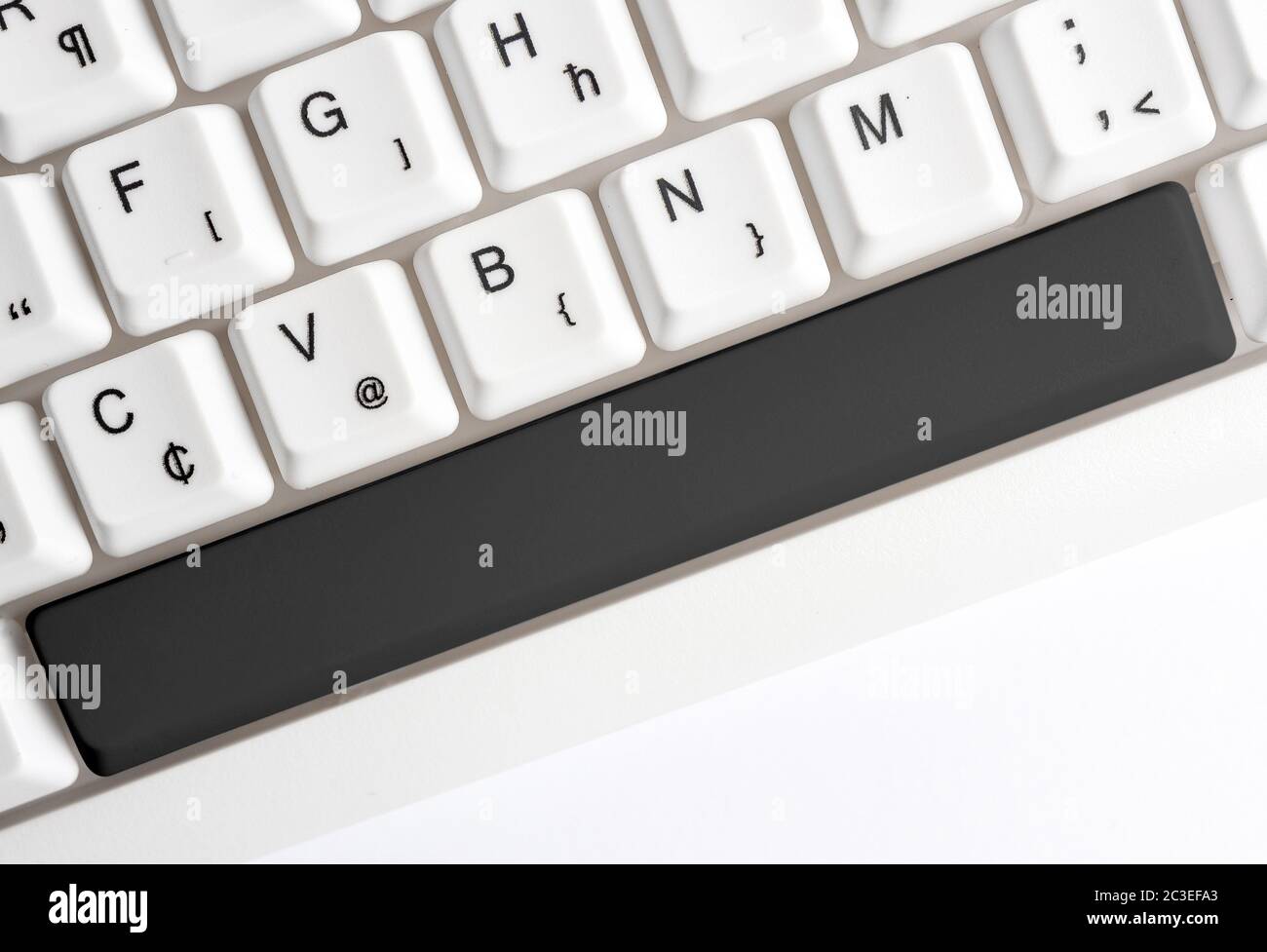 Different Colored Keyboard key With Accessories Arranged On Empty copy ...