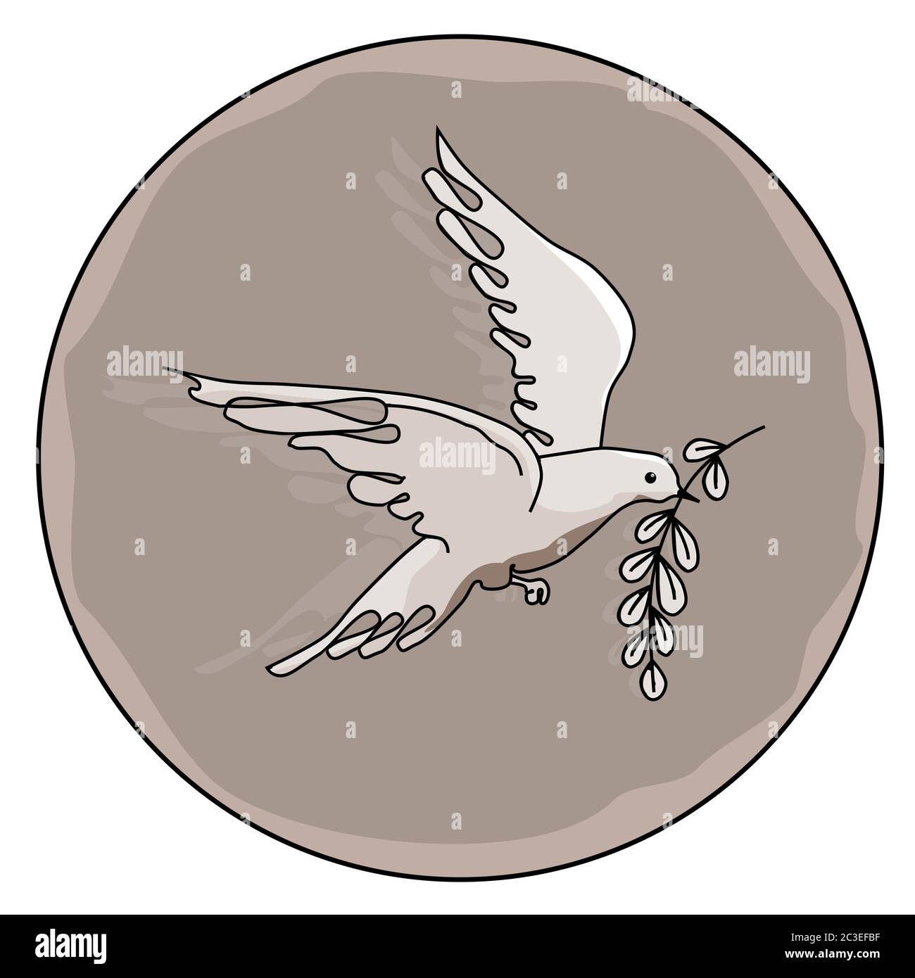 Drawing of a dove Cut Out Stock Images & Pictures - Alamy