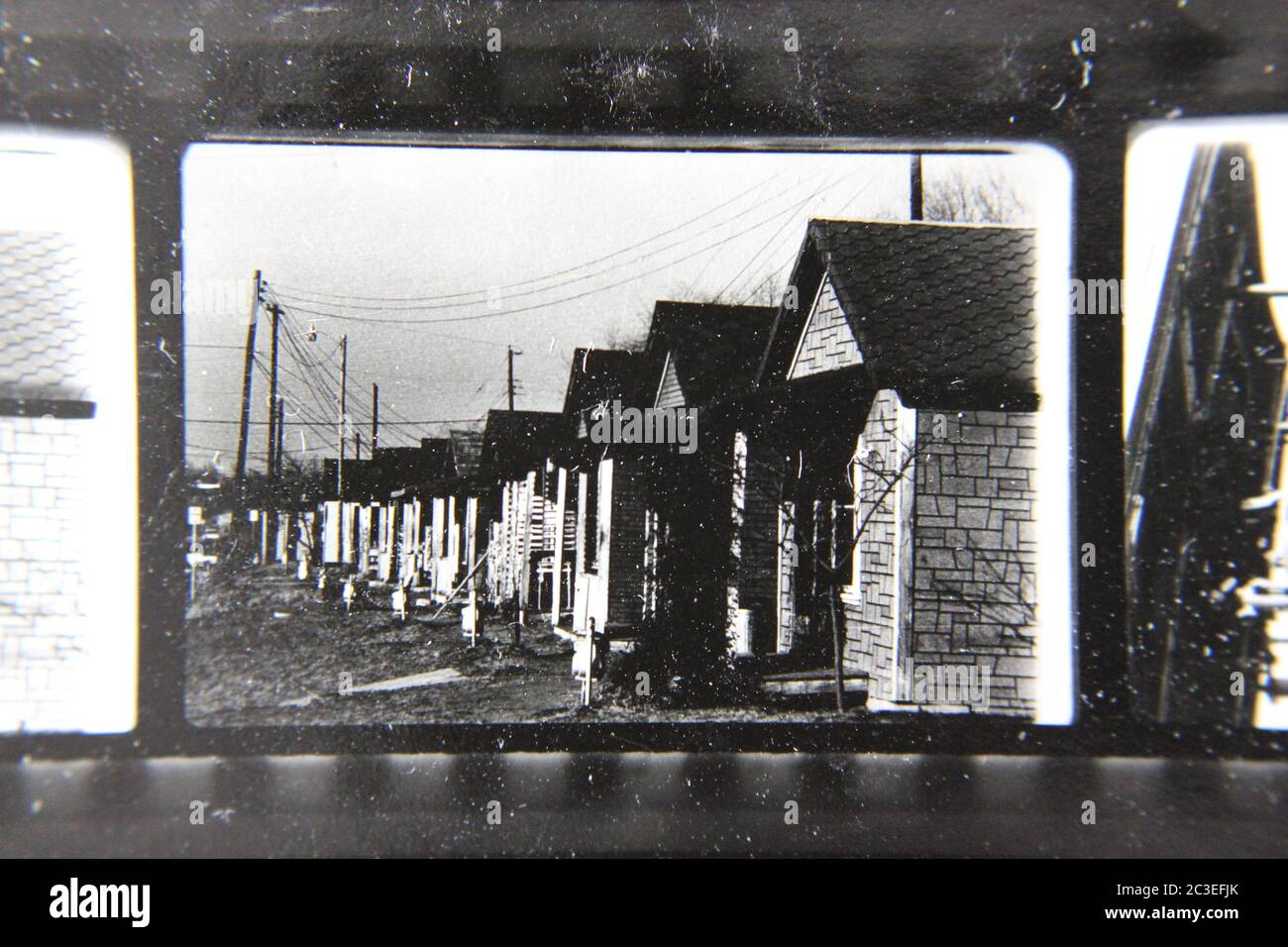 Fine 70s vintage contact print black and white extreme photography of a ...