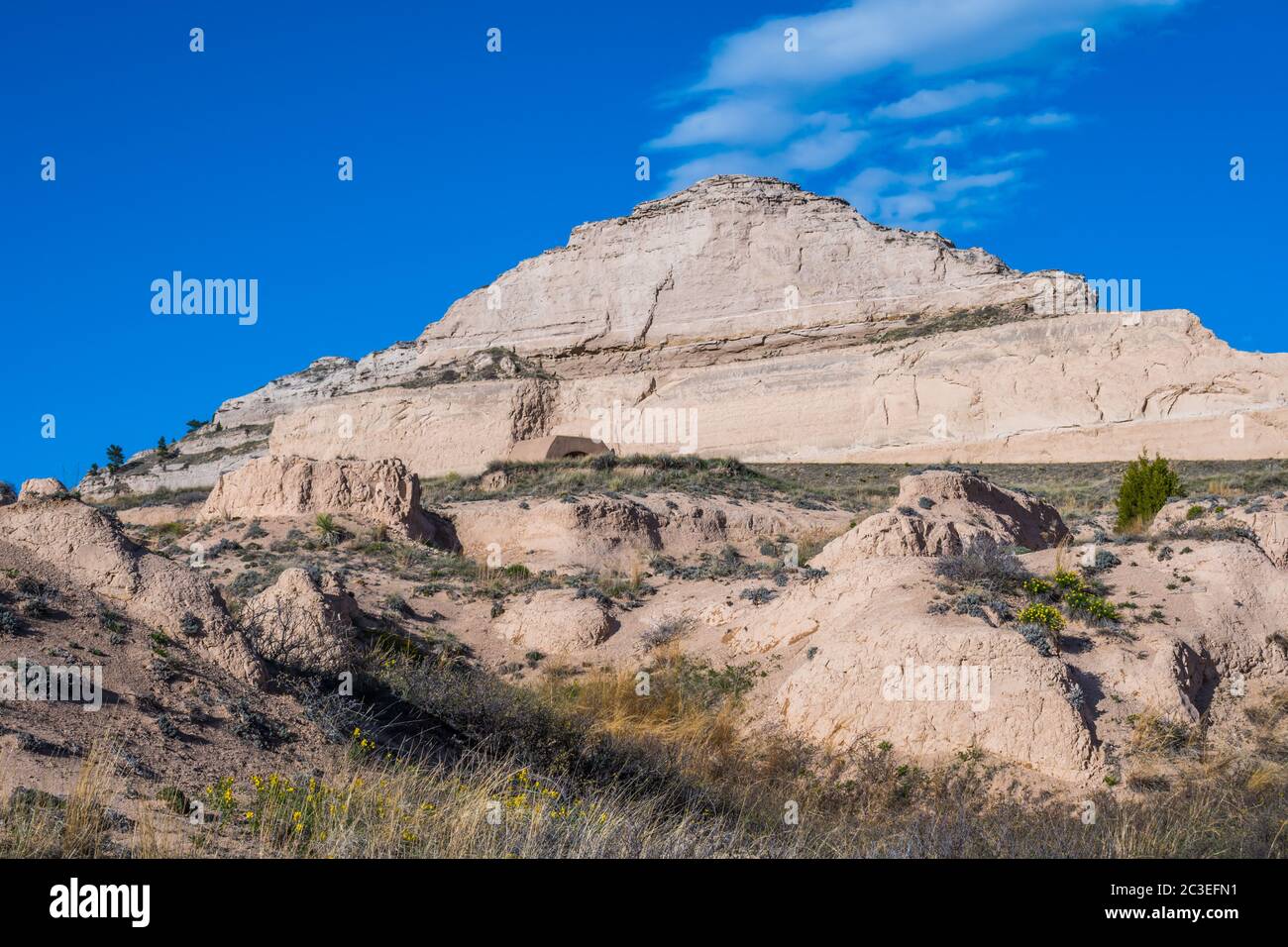 Rocky landscape scenery of Scotts Bluff National Monument, Nebraska ...
