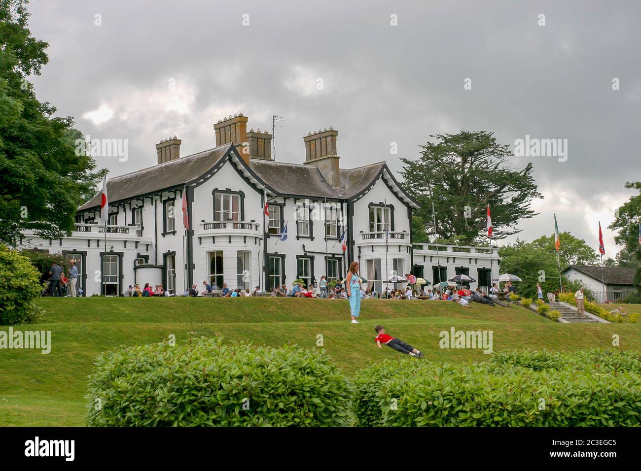 Dunmore East, Ireland - JULY 09, 2005: People enjoying beautiful day at ...