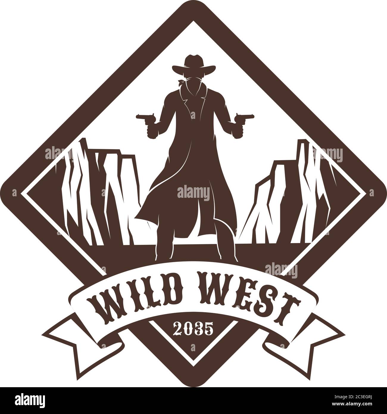 Old western revolver guns Stock Vector Images - Alamy