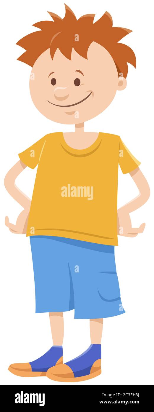 funny kid boy cartoon comic character Stock Photo - Alamy