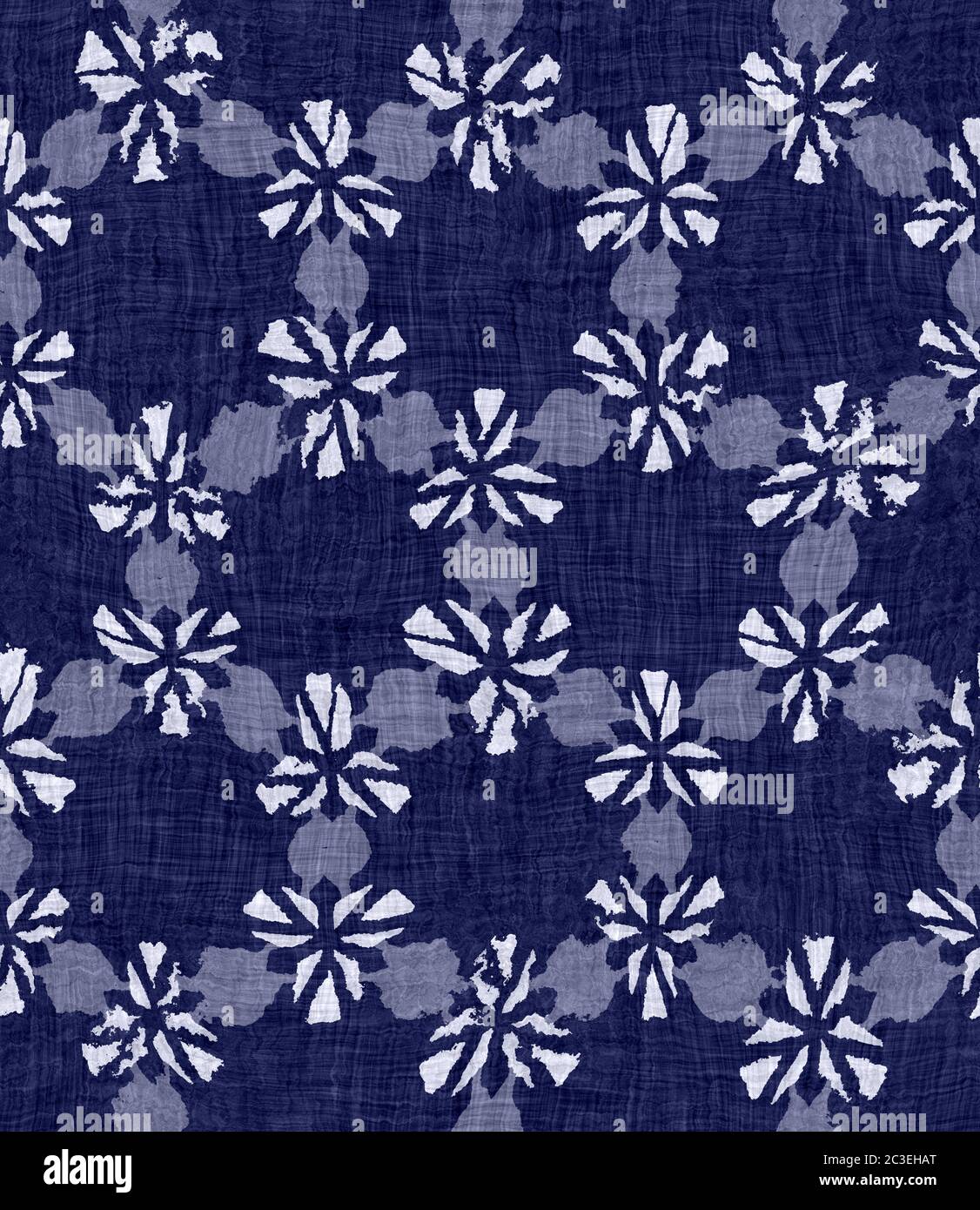 Seamless indigo dyed bandana texture. Blue dark woven cotton effect ...