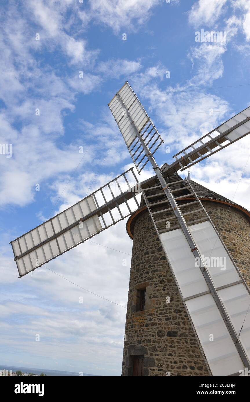 windmill in the countryside, France Stock Photo - Alamy