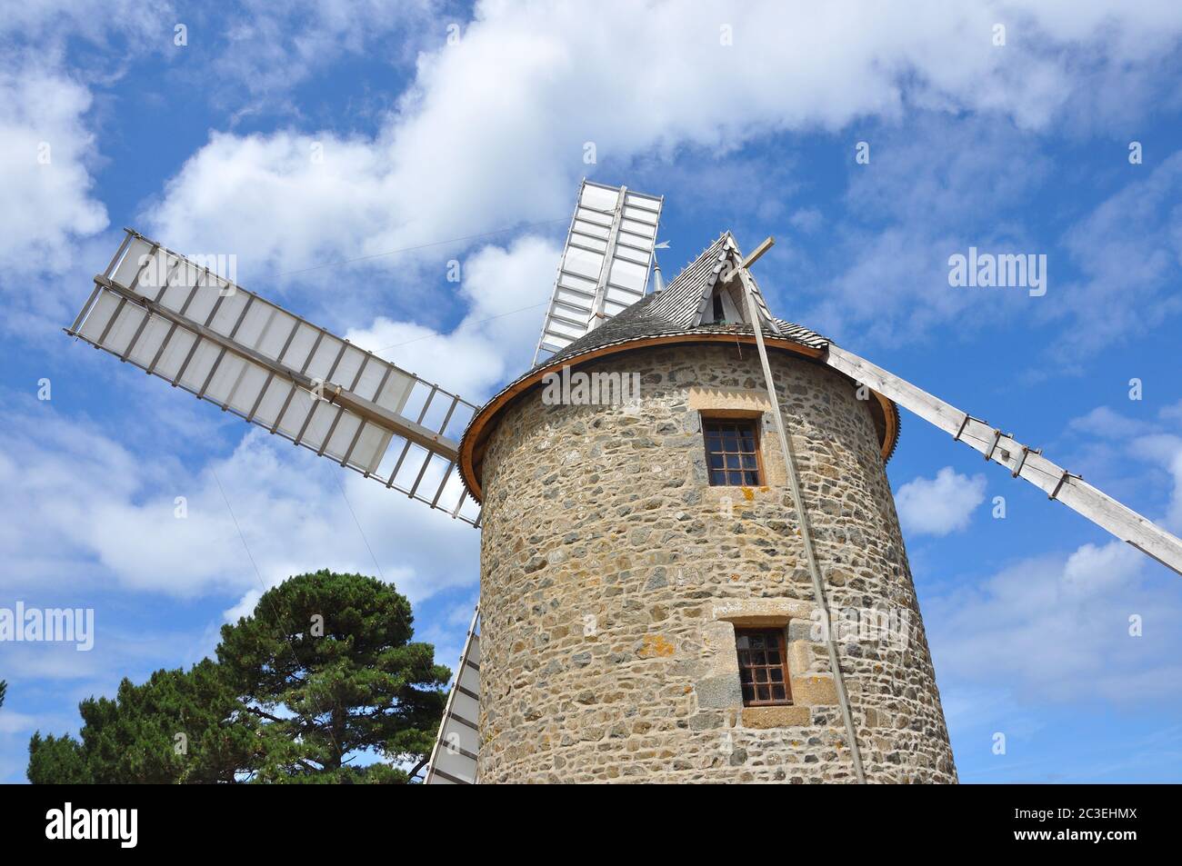 windmill in the countryside, France Stock Photo - Alamy