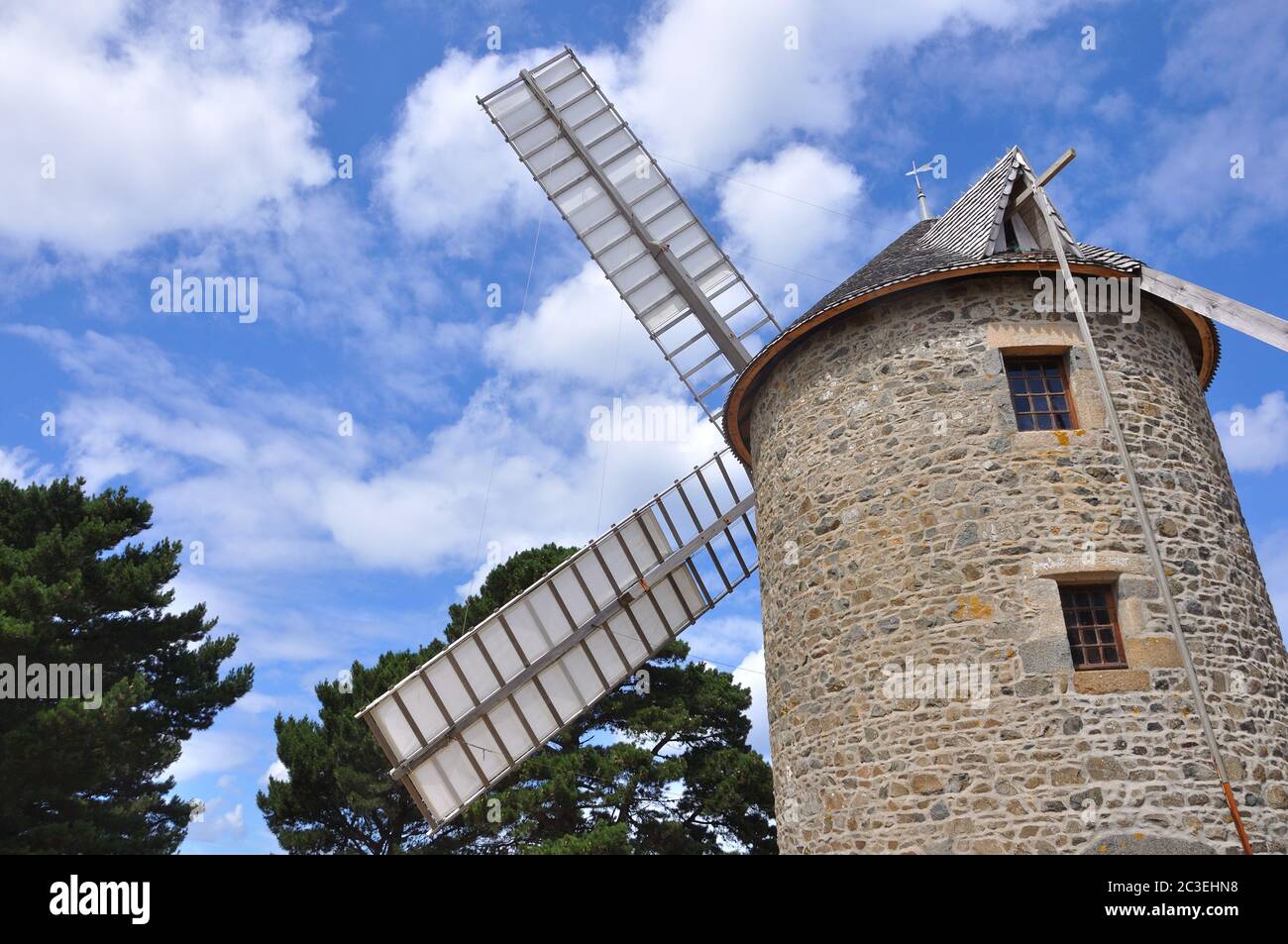Windmill in countryside france hi-res stock photography and images - Alamy