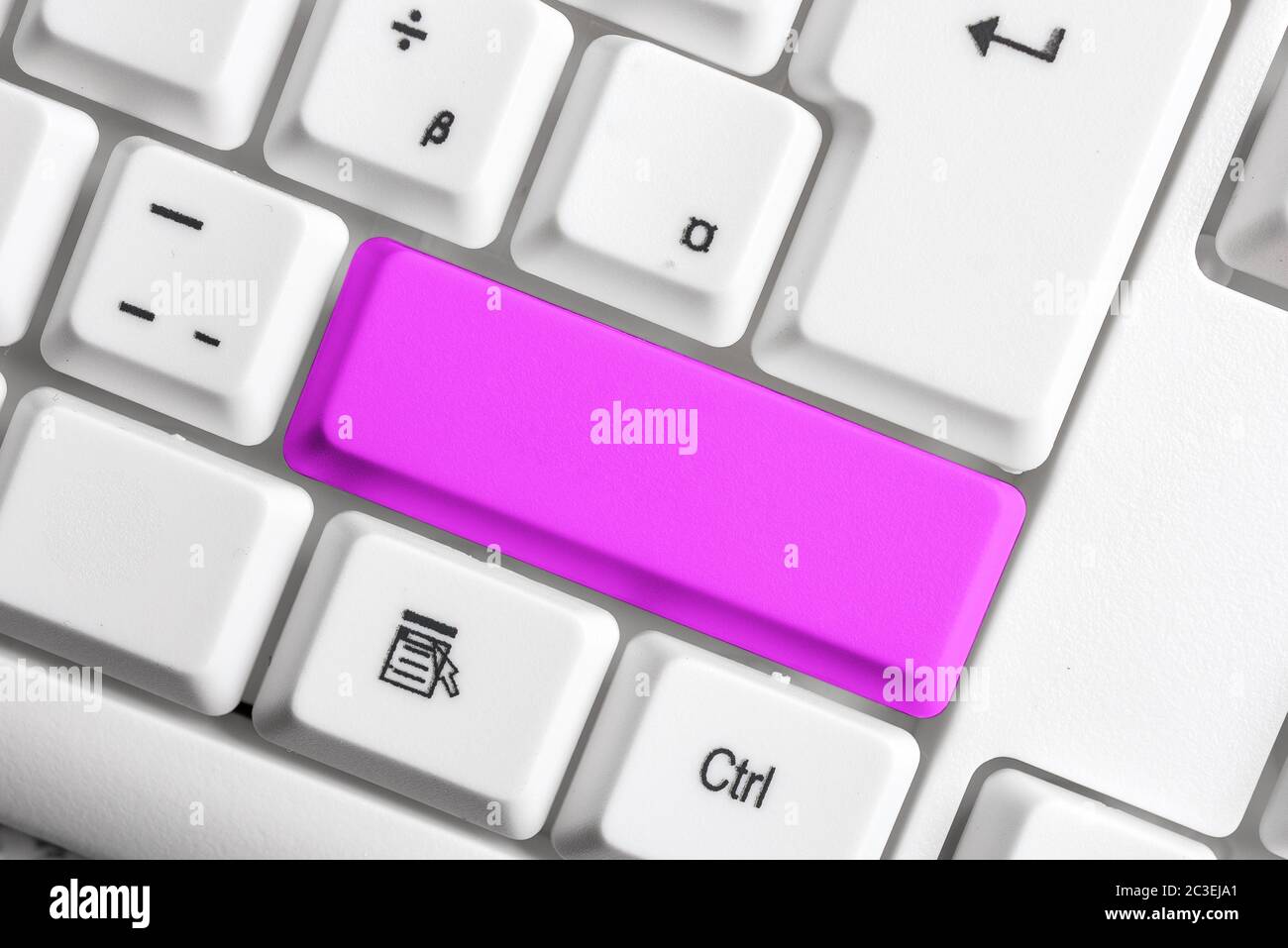 Different Colored Keyboard key With Accessories Arranged On Empty copy ...