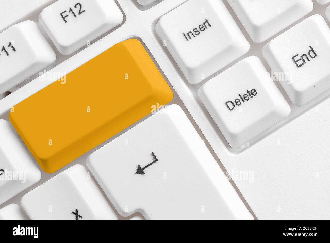 Different Colored Keyboard key With Accessories Arranged On Empty copy ...