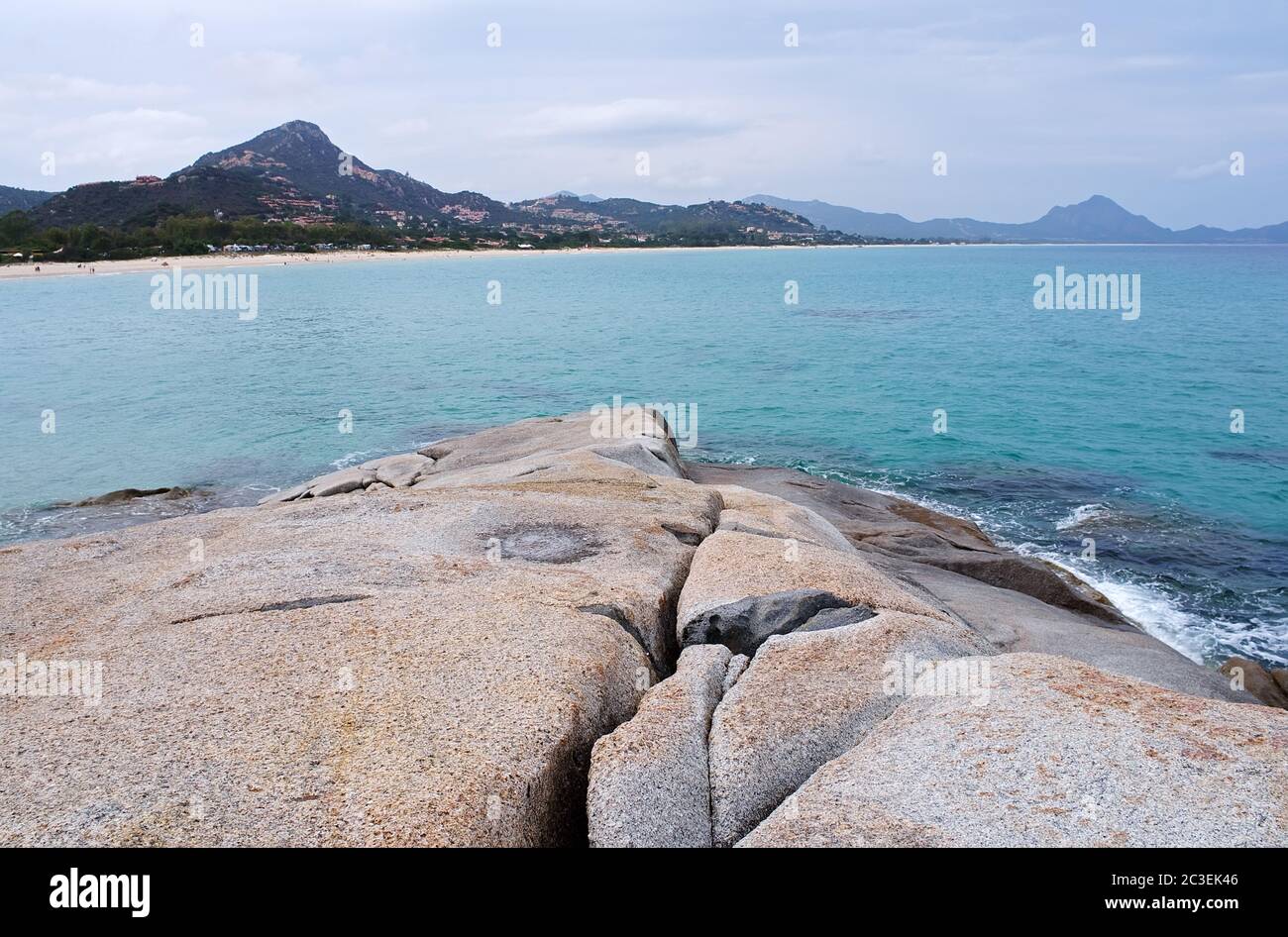 Spiaggia Costa Rei and turtle island - Sardinia Stock Photo - Alamy