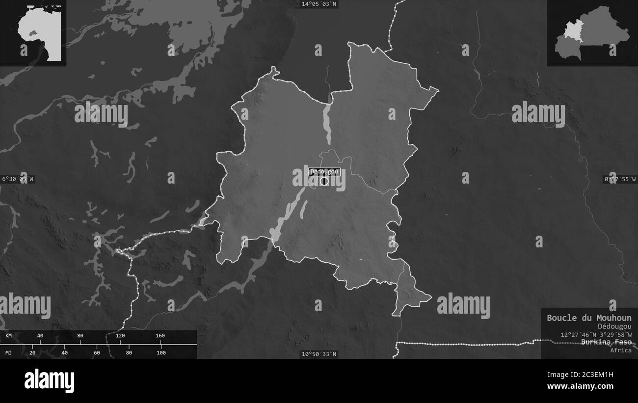 Boucle du mouhoun outline map Black and White Stock Photos & Images - Alamy