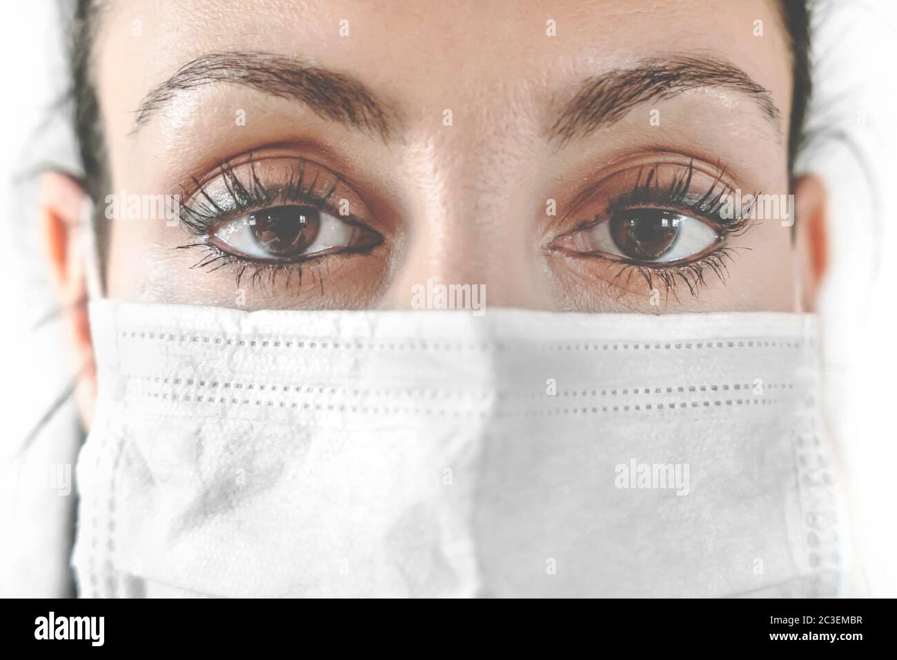 Portrait woman in medical mask hi-res stock photography and images - Alamy